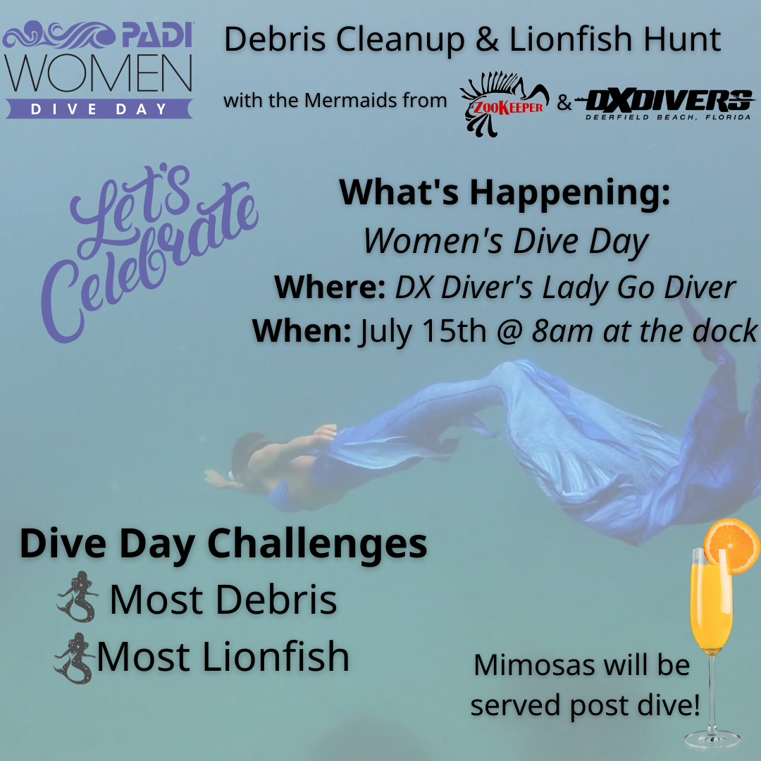 PADI's Women Dive Day - Debris Cleanup with DX Divers ~ ZooKeeper