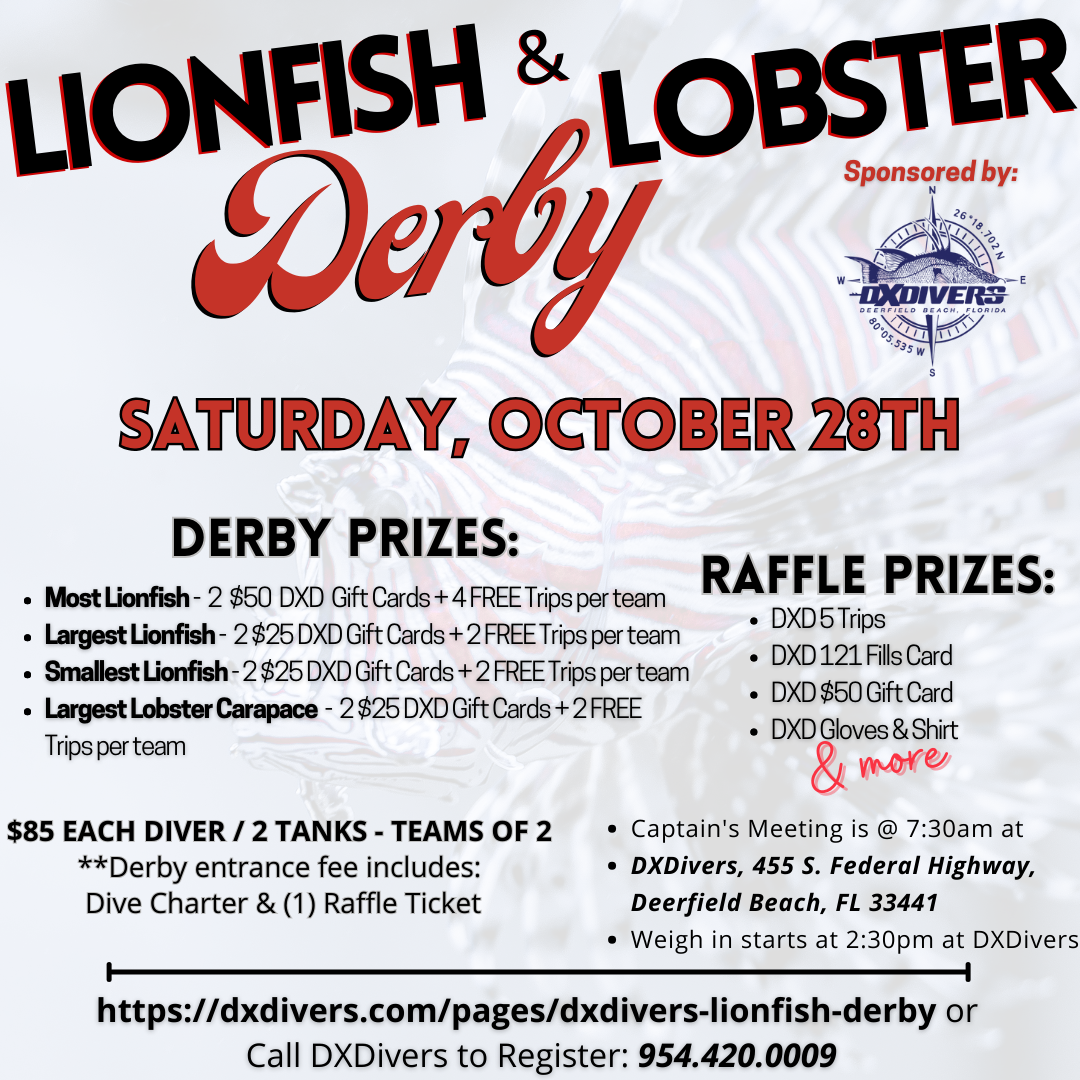FALL DXDIVERS LIONFISH & LOBSTER DERBY & RAFFLE ~ ZooKeeper